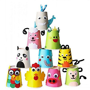 200pcs 25mm/1 inch Wiggle Googly Eyes with Self-Adhesive Round Black & White Eyes for DIY Arts Craft Supplies Party Decorations