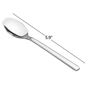 Doryh 12-Piece Stainless Steel Teaspoons, Small Dessert Spoon, Children Spoons