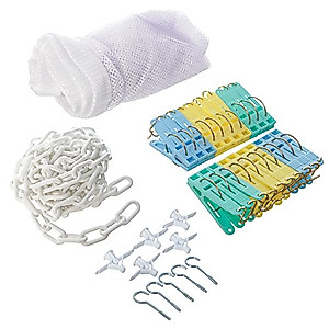 Dreambaby Super Corner Toy Hammock Net Organizer - with Stuffed Animal Toy Chain Hanger - 6ft Long - Holds up to 10lbs Maximum Weight - White - Model F605