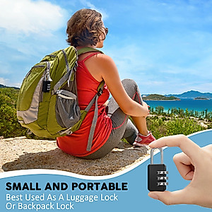 16 Pack Small Combo Locks 3 Digit Combination Lock Luggage Number Locks Backpack Lock Waterproof Padlock for Suitcases Traveling Toolbox School Gym Employee Locker