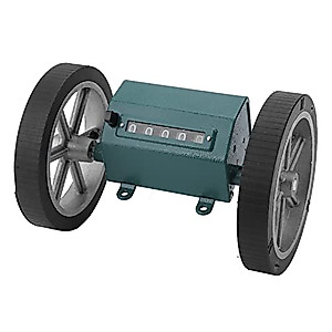 Uxsiya Meter Counter, Simple Mechanism Green Length Counter Reset Key Stainless Steel Rubber Alloy for Plastic Film for Leather