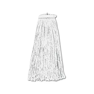 Boardwalk BWK716REA 16 oz. Rayon Cut-End Lie-Flat Wet Mop Head - White