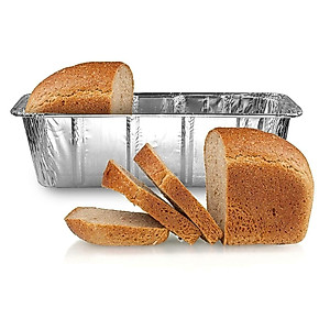 20 Pack Aluminum Foil Loaf Pans 8x4 Inches - Heavy Duty 22 OZ Disposable Bread Baking Trays Perfect for Cooking, Meatloaf, Cake, Lasagna | Portable Aluminum Tins for Oven Use Roasting and Food Storage