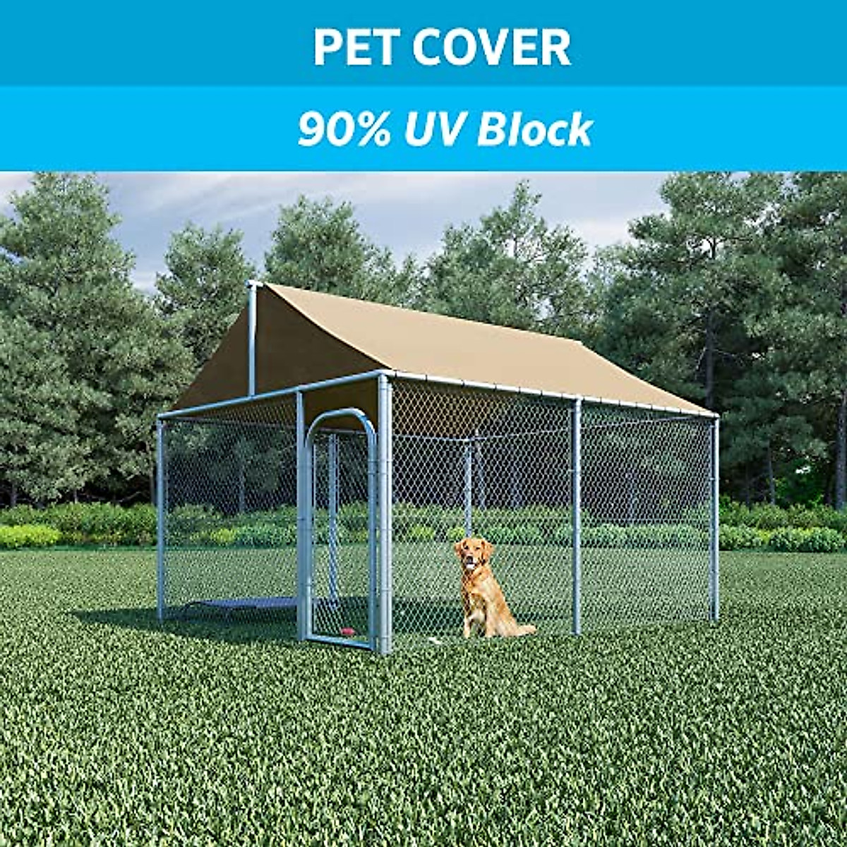 Coolaroo 90% UV Block Sun Protection and Privacy Screen Shade Fabric Roll, 6' x 15', Wheat