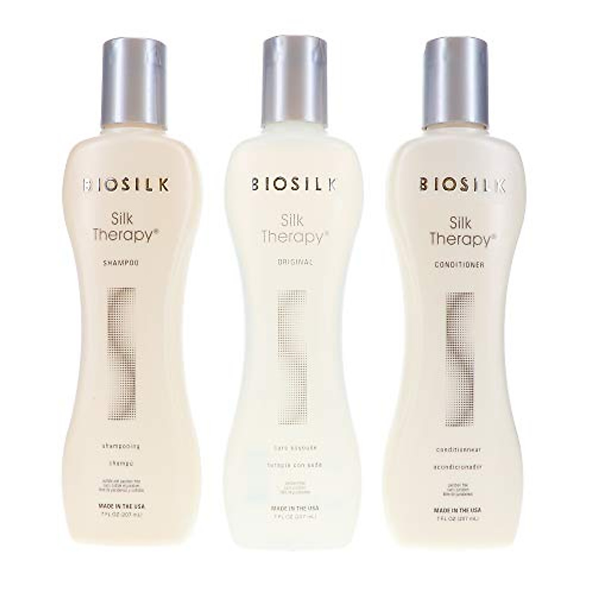 BioSilk Therapy Trio Shampoo Conditioner Original, 7 Fl Oz (Pack of 3)