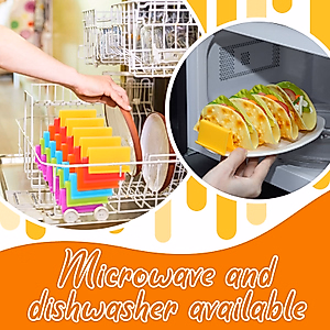 30 Pack Taco Holder Stand Colorful Taco Holder Wave Shape Taco Shell Holder Taco Stand on Table Taco Tray Taco Rack, Holds up to 4 Tacos Each, Oven, Baking, Dishwasher and Grill Safe