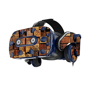MightySkins Skin Compatible with HTC Vive Pro VR Headset - Stacked Wood | Protective, Durable, and Unique Vinyl Decal wrap Cover | Easy to Apply, Remove, and Change Styles | Made in The USA