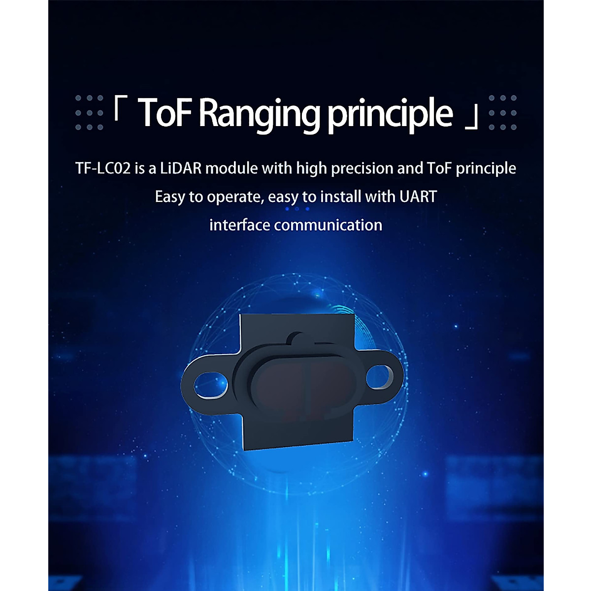 TF-LC02 Lidar Sensor 3cm-200cm Short-Range Distance Single-Point Ranging Finder Module UART/IIC Compatible with Pixhawk and Raspberry Pi for Drone/Robot Obstacle Avoidance