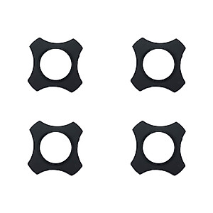 Tsnamay 4Pcs Reusable Microphone Protection Rings for Wireless Microphone Protects Against Falling Slipping,Black