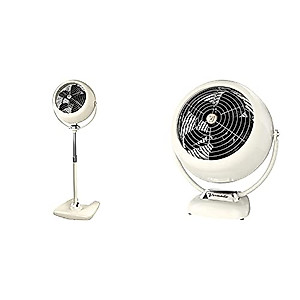 Vornado VFAN Sr. Pedestal Vintage Air Circulator Fan, Vintage White & VFAN Sr. Vintage Air Circulator Fan, Vintage White