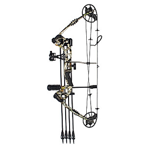 Evercatch Compound Hunting Target Bow Kit | USA Gordon Limbs | Fully Adjustable 24.5-31” Draw 30-70LB Pull | Up to 315 FPS & Guarantee | 5 Pin Lighted Sight, Rest, Quiver | W String Stop | Soft Bag RH