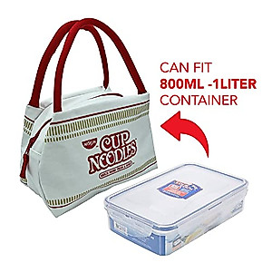Nissin Cup Noodles Cup Noodles Insulated Lunch Bag, White