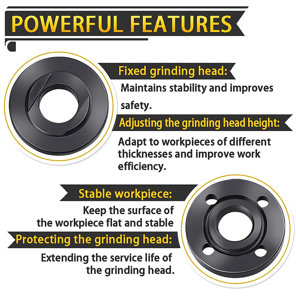 7PCS Angle Grinder Nut Angle Grinder Flange Wrench, Premium Flange Metal Lock Nut Compatible with Milwaukee Metabo Dewalt Bosch Ryobi Black Decker 4.5" 5" 5/8-11 Replacement Part