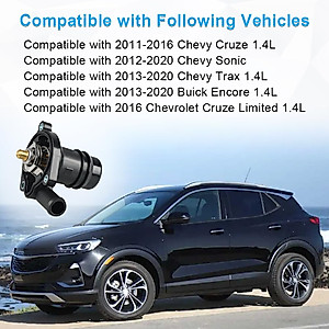 WMPHE 55565336 Engine Coolant Thermostat Housing Assembly Compatible with 2011-2016 Chevy Cruze Limited 1.4L Replace OEM 55565336 55579010 902-808