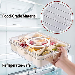 Snack Box Snackle Container Containers Organizer Divided Serving Tray Bag Accessories Vegetable Food Storage Ice Chilled Compartment Snackbox Caddy Fridge Salad Bar Adult Nut Snackable Toppings