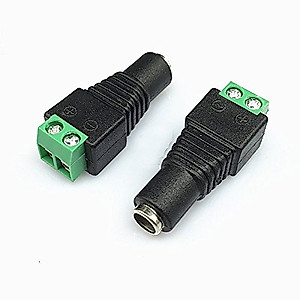HiLetgo 10Pair Male Female 5.5 X 2.1mm DC Power Plug CCTV 12V Power Terminal Connector