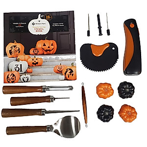 Member's Mark 15-Piece Premium Pumpkin Carving Kit with 16 Stencils