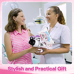 Ziliny 6 Set 30 Pcs Nurse Appreciation Gifts Thank You Gifts Bulk Nurses Week 20 oz Water Tumblers Makeup Bag Socks Cards with Box for Nursing Graduation, School