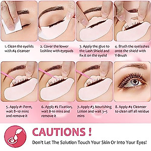 Lash Lift Kit & Eyelash Perm Kit for Solon at Home, Professional Eyelash Curling Lash Extension Set, Including Eyelash Glue, 5 Size Lift Pads, Eye Gel Patchs, Lash Brush and Accessories