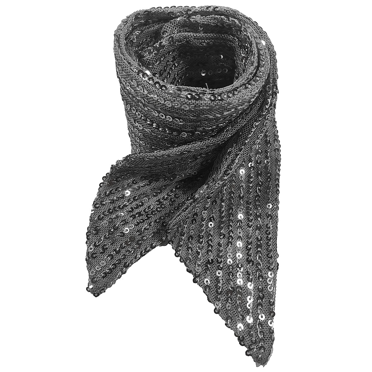 HI-party Small scarf with fashionable sequins for decoration (Silver), General size