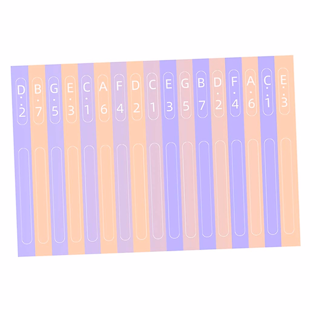 F Fityle Kalimba 17 Key Note Sticker Kalimba thumb piano note sticker for beginner learner musical gift. - Stripe