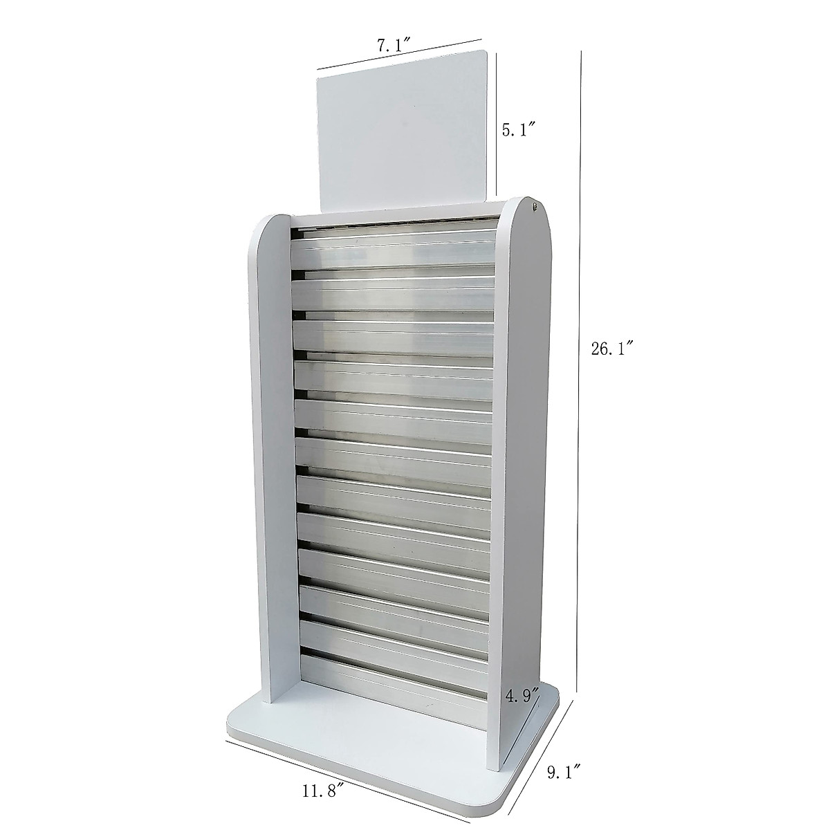 FixtureDisplays® White Slatwall Display Countertop Rack POP POS Retail Stand 11561