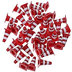 ibasenice 40pcs Table Decoration Boys Play Early Barricade Prop Girls Cognitive Favors Signs Road Barrier Toys Cones Pretend Miniature Toy Teaching Activity Cones- for Photo Landscape Aids