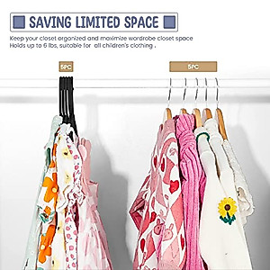 HOUSE DAY Kids Hangers 40 Pack, Premium Baby Hangers for Closet, Slim Plastic Hangers Cute Infant Hangers, Durable Kids Clothes Hanger Toddler Hangers, Childrens Hangers Baby Hangers for Nursery Black