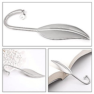2 Pcs Metal Feather Bookmarks Feather Pendant Bookmarks Creative Exquisite Book Marks Classical Gift Office School Stationery Supply