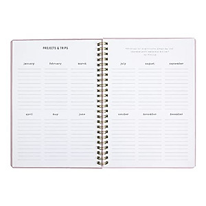 Letts Celebrate Weekly/Monthly Planner, 12 Months, January to December, 2024, Gold Twin-Wire Binding, A5 Size, 8.25" x 5.875", Multilingual, Rose (C082185-24)