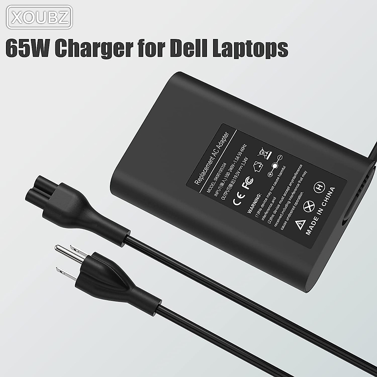 65W Laptop Charger AC Adapter Replacement for Dell Latitude 5480 5490 5580 5590 7480 7490 E5400 E5440 E5450 E5540 E5470 E5550 E5570 E6230 E6330 E6420 E6430 E6440 E7440 E7450 E6540 Power Supply Cord