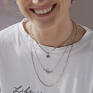 Oak&Luna - Personalized Initial Lock Necklace