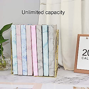 Metal Gold Bookends,Beautiful, Not Rusty, 5.3 in × 3.9 in × 7.6 in The Metal Book Ends is a Good Choice for Organizing Your Desk (Gold Circle)