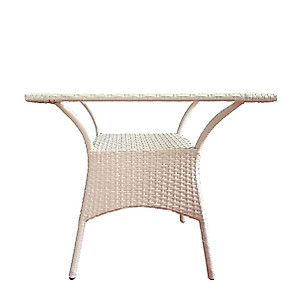 Kid Zone Urban Craft™ D-8 Outdoor Furniture Garden Patio Seating Set 4+1 (4 Chairs, 1 Table Set) Balcony Furniture Coffee Table Set (White) Black 3 Extra Large