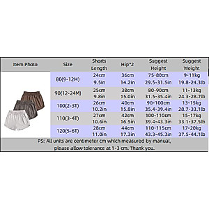 MYGBCPJS Unisex Baby 3-Pack Summer Shorts Solid Casual Sport Athletic Underwear Kids Boys Girls Active Jog Stripe Bottoms