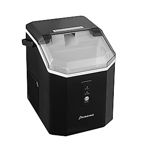 Panana Smart Ice Cube Maker,Automatic Square Ice Cubes Nugget Ice Maker Make Soft Chewable Ice 34 Pounds /24 Hours,50 Pcs ice in 7 Mins Self-Cleaning Portable Compact Ice Makers with Ice Scoop Basket