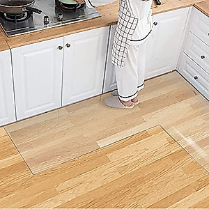 Clear PVC Desk Chair Mat 1.5mm Chair Mat Office Chair Mat, Chair Mat for Floor Protection,Non-Slip Office Chair Mat Desk Pads Mat,Transparent Waterproof Chair Mat for Hardwood Floor Carpet,65/85/105/