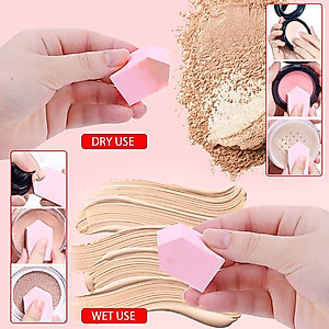 25 PCS Makeup Blenders Sponges Set, Use for Dry and Wet, Perfect for Full Face Curve Blending, Cream, Liquid, Powder Foundation Cosmetics, Latex Free & Soft & Flexible, Pentagon