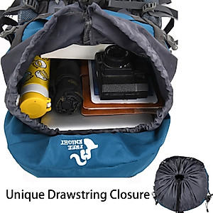 Bseash 60L Waterproof Hiking Camping Backpack with Rain Cover, Lightweight Outdoor Sport Travel Daypack for Climbing Touring (Army Green)