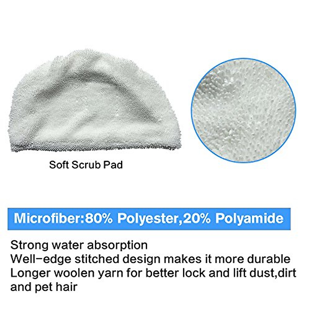 10PK Amyehouse Replacement Pads Compatible with Bissell Powerfresh Steam Mop 1940 1440 1806 1544 2075 2685 Series 19401 19404 19409 1940A 1940F 1940N 1940T 1940Q 1940W B0006 15441 15443 2181 2814