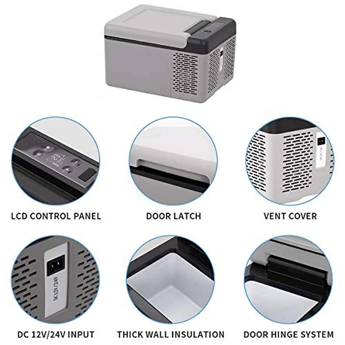 Alpicool C9 Portable Mini Freezer,12 Volt Refrigerator, 10 Quart (9 Liter) Fast Cooling 12V Car Fridge -4℉~68℉, Car Cooler, 12/24V DC and 100-240V AC for Outdoor, Camping, RV, Truck, Boat