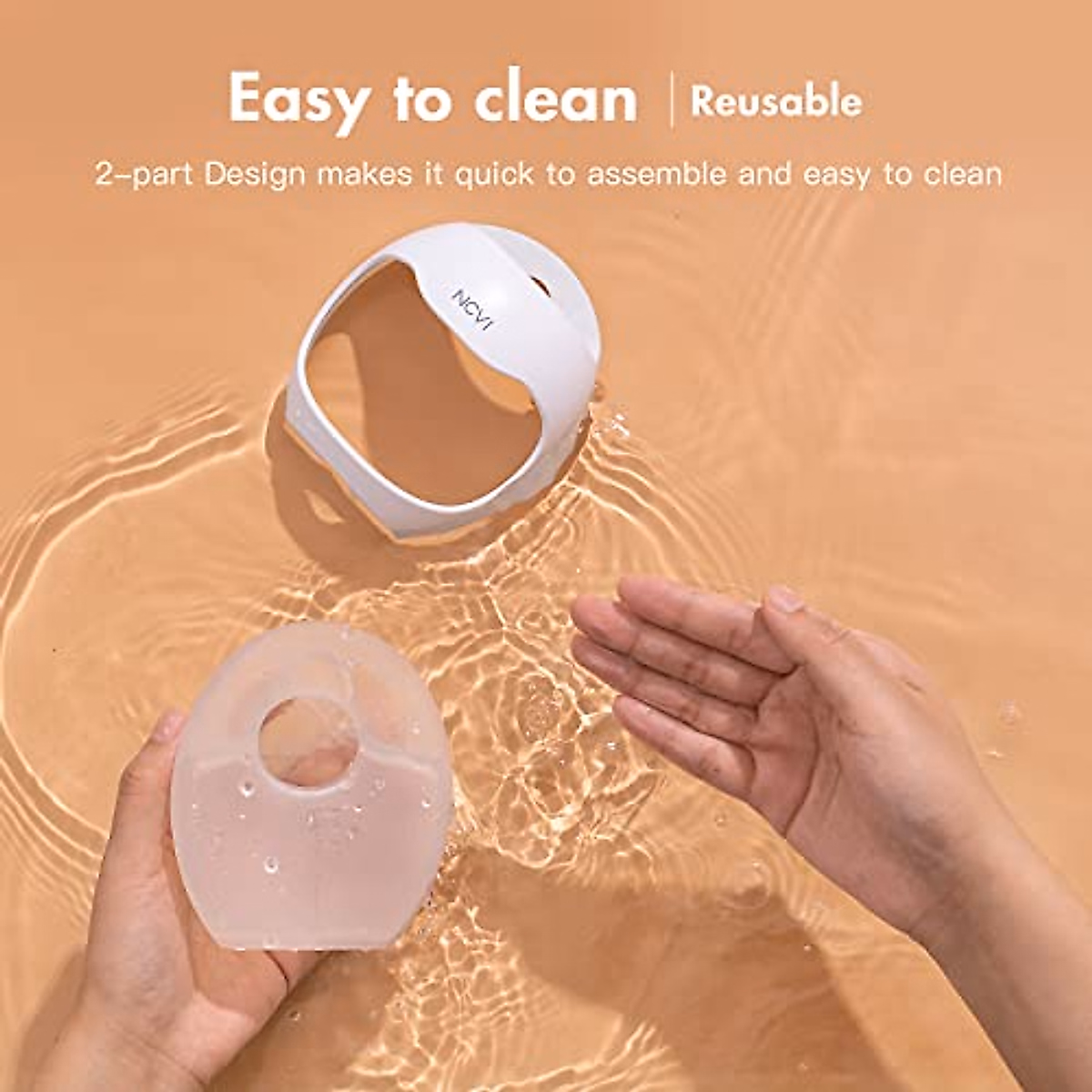 NCVI Manual Wearable Breast Pump | Breastmilk Collector, Hands-Free & Portable, Natural Expression, Breast Feeding Essentials | Astronaut Series, 1pc