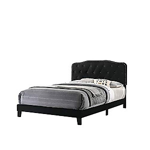 Best Quality Furniture B102-FB Bedframe, Full, Black