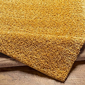 Mark&Day Area Rugs, 5x7 Vere Modern Shag Bright Orange Area Rug, Orange Carpet for Living Room, Bedroom or Kitchen (5'3" x 7'3")