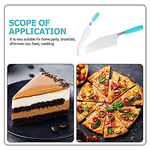 DOITOOL 4Pcs Cake Slicer Cutter, Stainless Steel Cake Server Slicer Pie Knife, Cake Lifter Tools Professional Cake Knife Pastries Divider Cake Cut Clips for Cakes Pies Bread Pizza Pastries