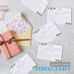 ArtEight Recipe Box - White - 4"x6" Recipe Cards and Box Set - Durable Recipe Card Box with Thicker Metal - Includes 25 Cards and 10 Dividers - Beautiful Recipe Box with Cards and Dividers