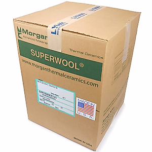 Lynn Manufacturing 2" Thick, Superwool Plus Insulation, Morgan Thermal Ceramics, 2200F Rated, 8 Lb. Density, 24" Wide, 12.5 Ft. Long, Ceramic Fiber Alternative, Safer Kaowool, 8SP22