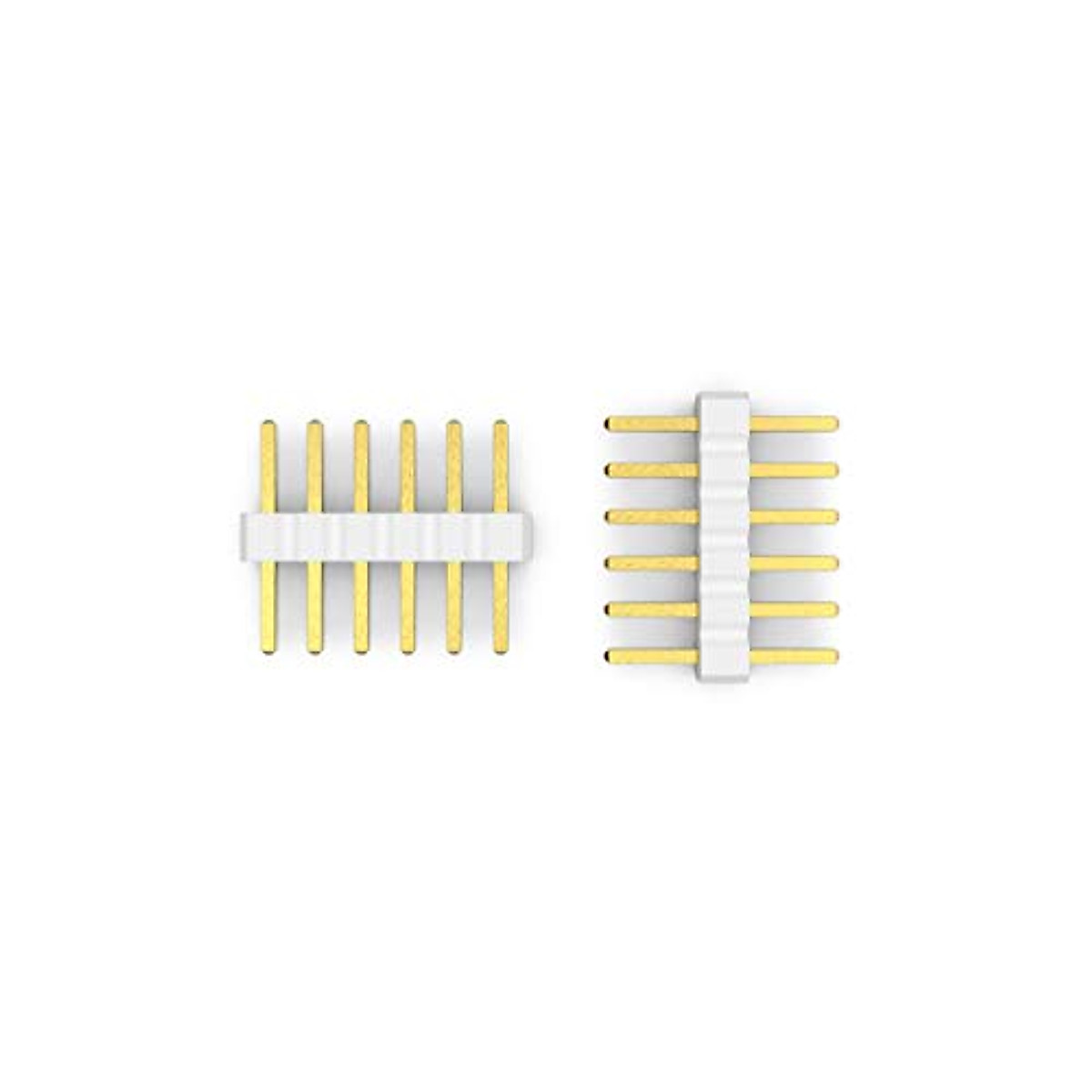 Litcessory 6-Pin to 6-Pin Connector for Philips Hue Lightstrip Plus (15 Pack, White - STANDARD 6-PIN V3)