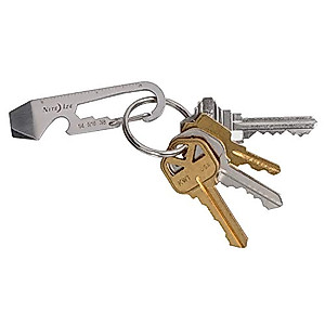 Nite Ize KMT-11-R3 Sized Easily attaches to an existing Chain or Strap DoohicKey Key Keychain Multi-Tool (1 Pack), One, Stainless