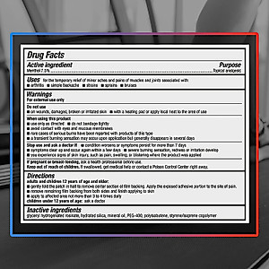 Icy Hot Advanced Large Pain Relief Patch (5 Count) With 7.5% Menthol for Fast Acting Powerful Relief